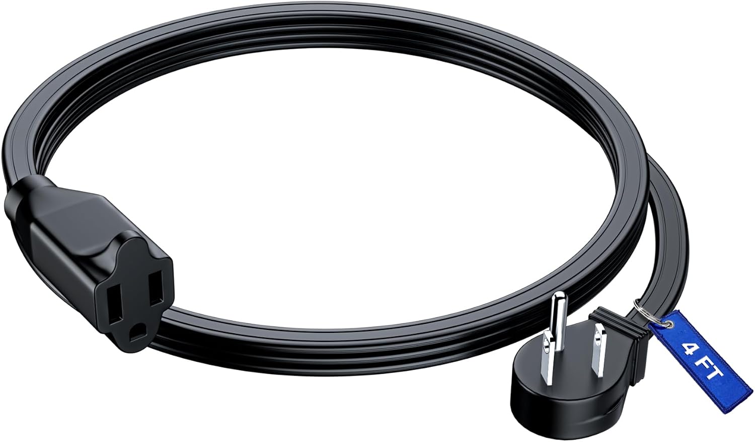 Amazon.com: Maximm Extension Cord (4 Feet) 1 Outlet Flat Wire, 3-Prong ...