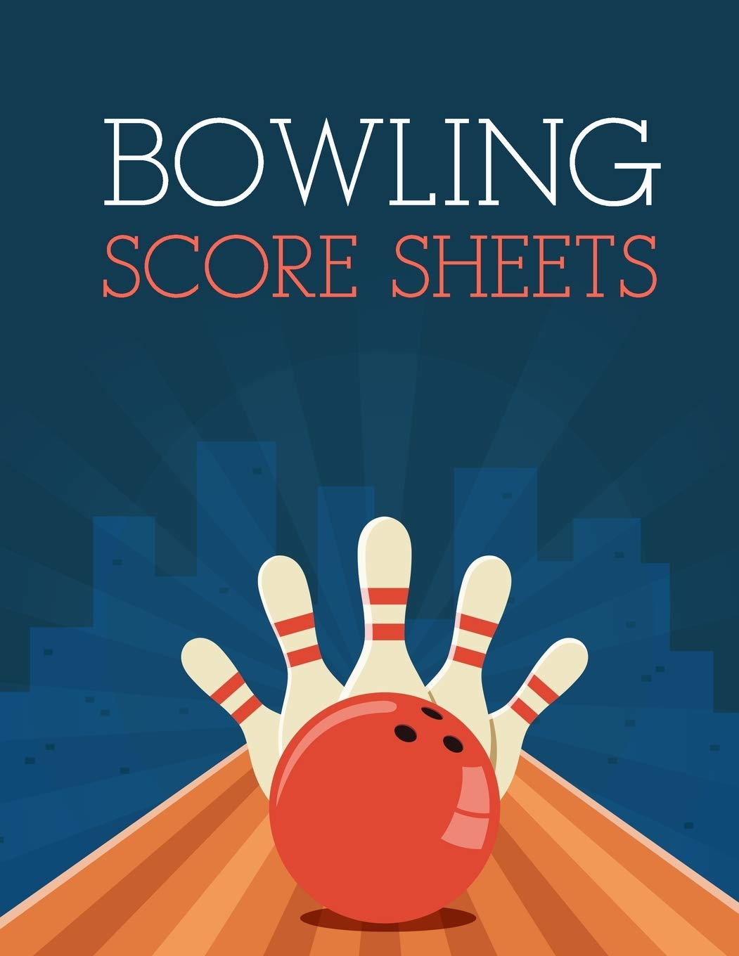 Bowling Score Sheet: Bowling Game Record Book | 118 Pages | Red Ball ...