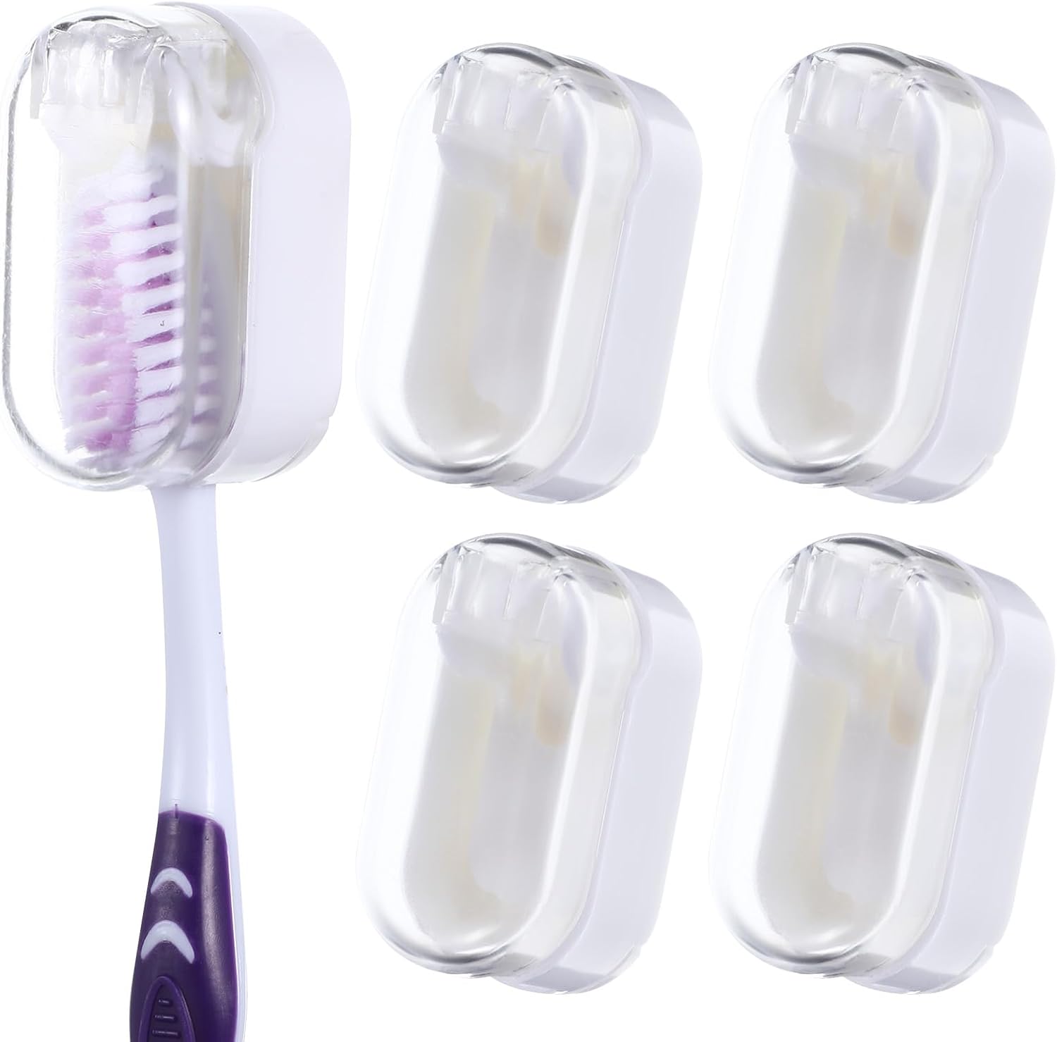 Amazon.com: HJZHI 4 Pcs Toothbrush Covers, Portable Toothbrush Head ...