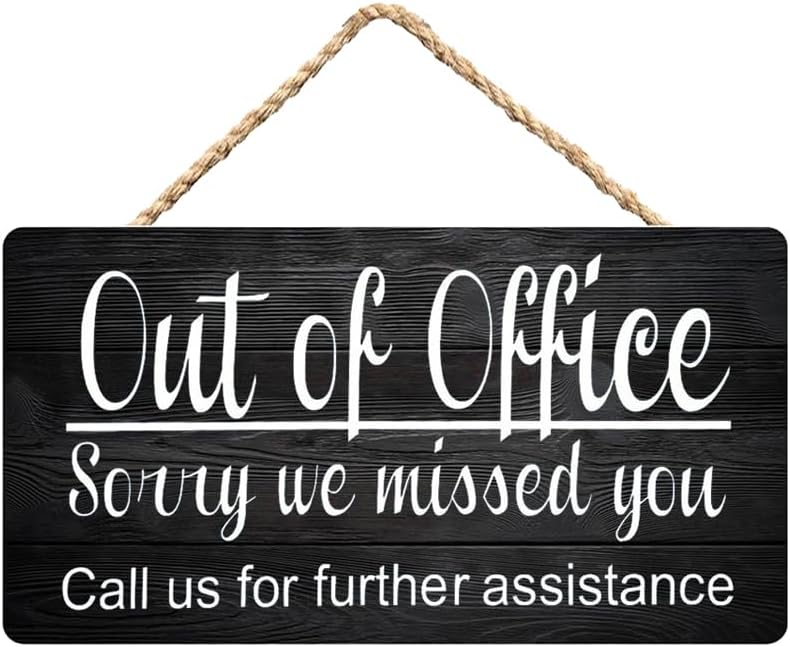 Amazon.com: Rustic Wooden Signs For Home 6X12 Inch Out Of The Office ...