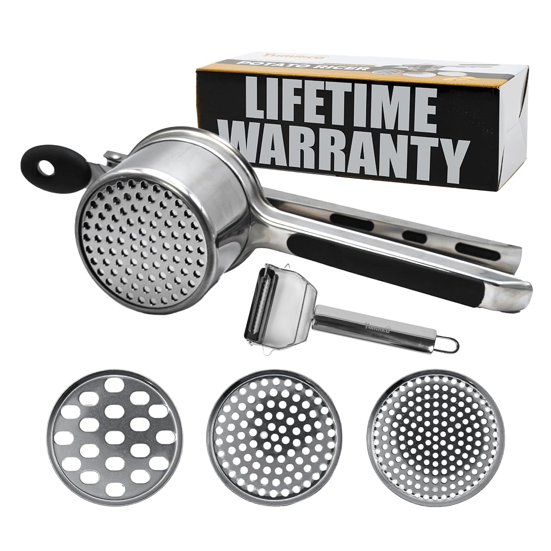 Amazon.com: YumRico Potato Ricer 15 oz - Large Potato Masher Stainless ...