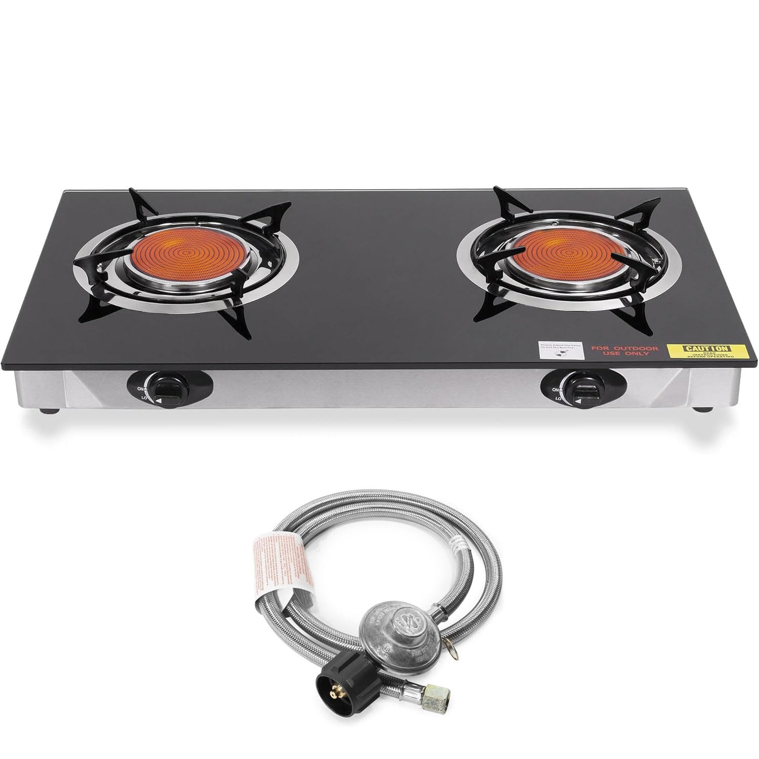 Amazon.com: Barton 40,000 BTU 2 Burner Propane Gas Range Stove Cooktop ...