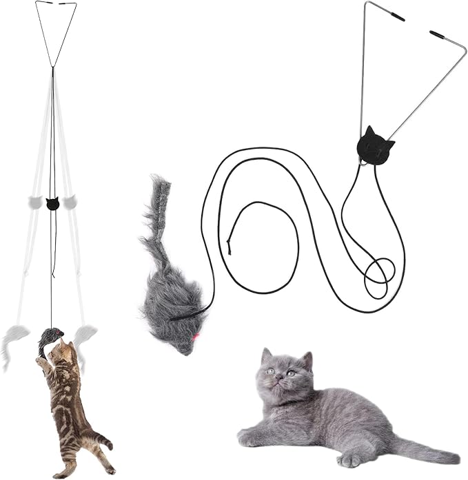 Amazon.com : Cat Door Toy Hanging Mouse Cat Toy String Cat Toy Rope ...