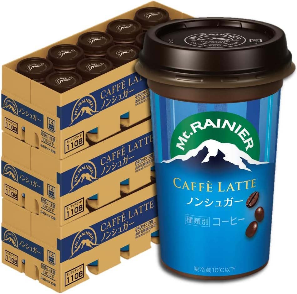 Amazon | 【Amazon.co.jp限定】森永乳業 マウントレーニア カフェラッテ ノンシュガー 3ケース（30本） | Mt.RAINIER コーヒー カフェラテ ドリンク 珈琲 ...