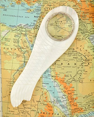 Sea Shell nacre Elegant desk magnifying glass fish low vision magnifier ...