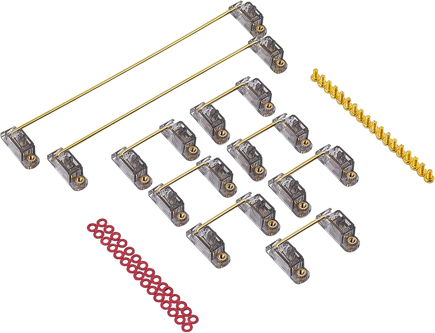 Amazon.com: JOMKIZ Gold Plated V2 PCB Mount Screw in Stabilizers ...