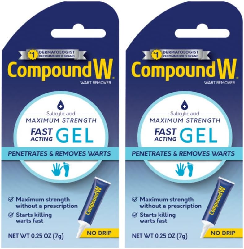 Amazon.com: Compound W Wart Remover, Maximum Strength, Fast-Acting Gel ...