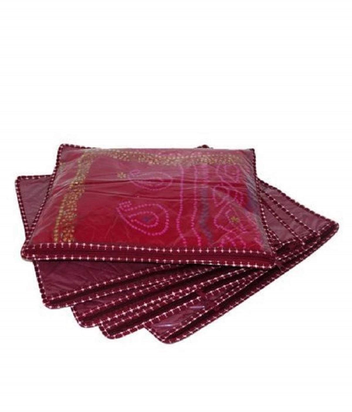 Kuber Industries Rexine 24 Piece Saree Covers With Zip|Saree Covers For ...