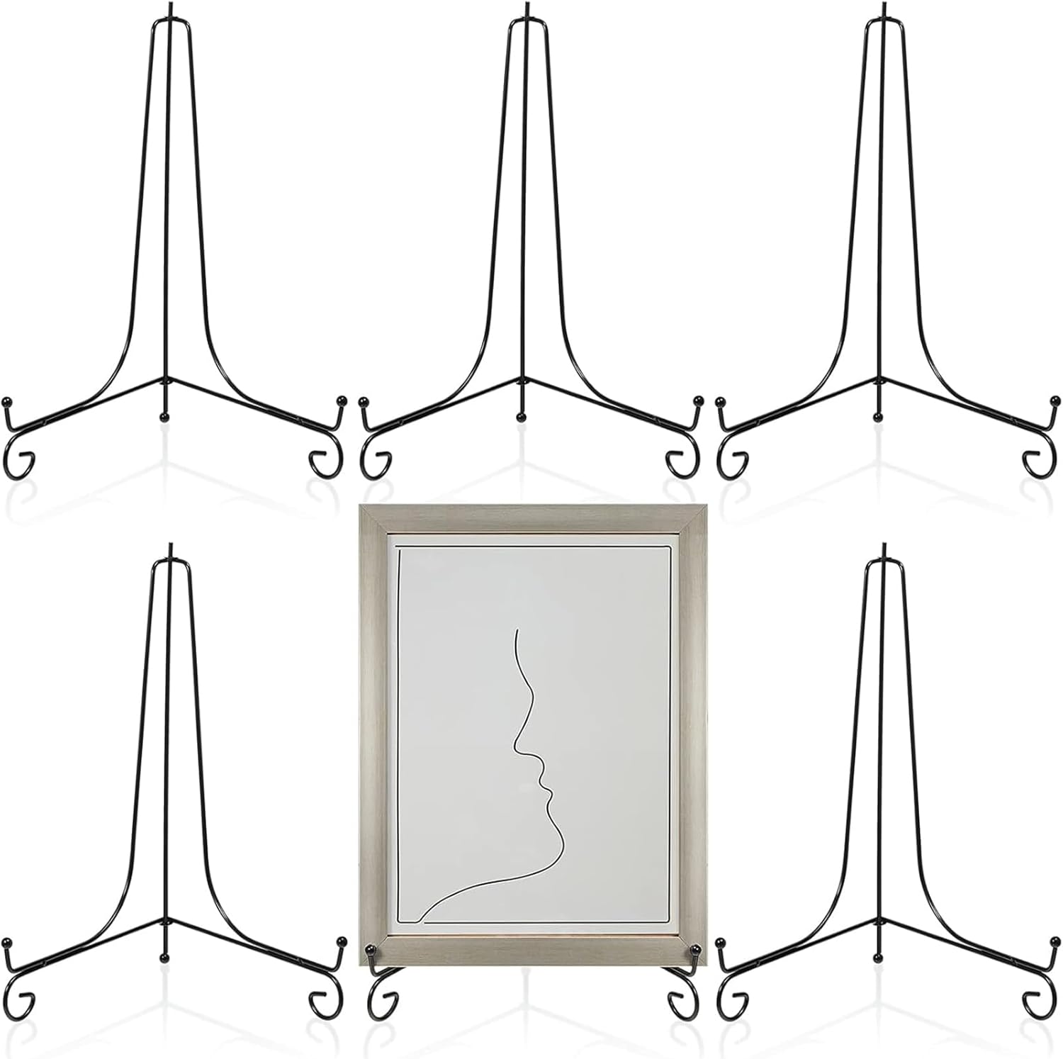 Amazon.com: 6 Pack 12 Inch Large Iron Display Stand Plate Stands for ...