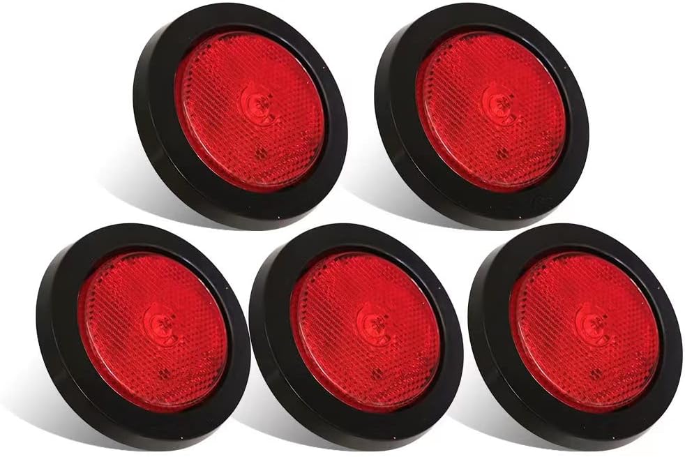 Amazon.com: FGAITH DT 5 Pcs 2.5 inch Red Round LED Tail Lights 4 LEDs ...