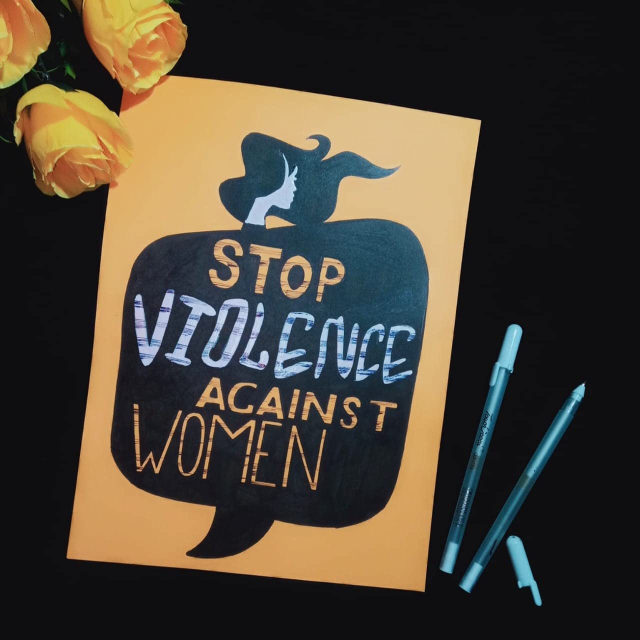 Calligraphy Creators - Stop Violence Against Women - Handmade Without ...