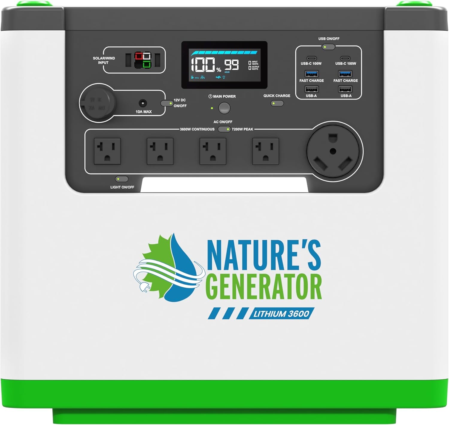 Amazon.com: Nature's Generator 3072Wh Lithium 3600W, Fast Charge ...