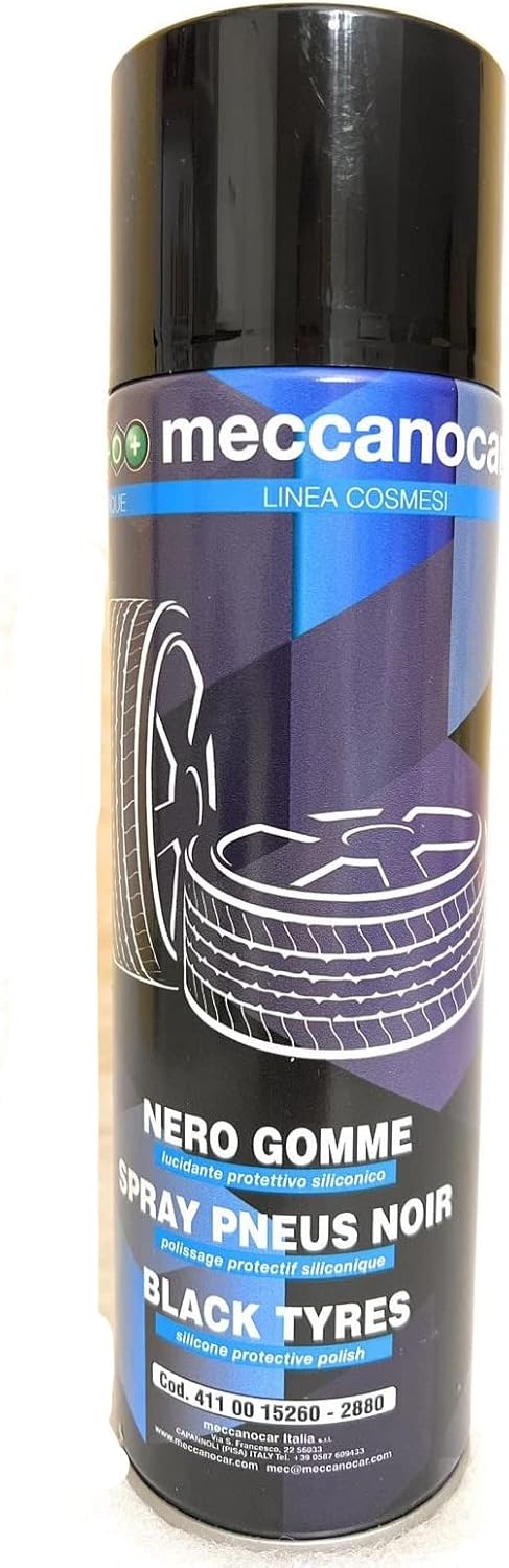 Nero gomme Spray professional 500ml - Meccanocar- : Amazon.it: Auto e Moto