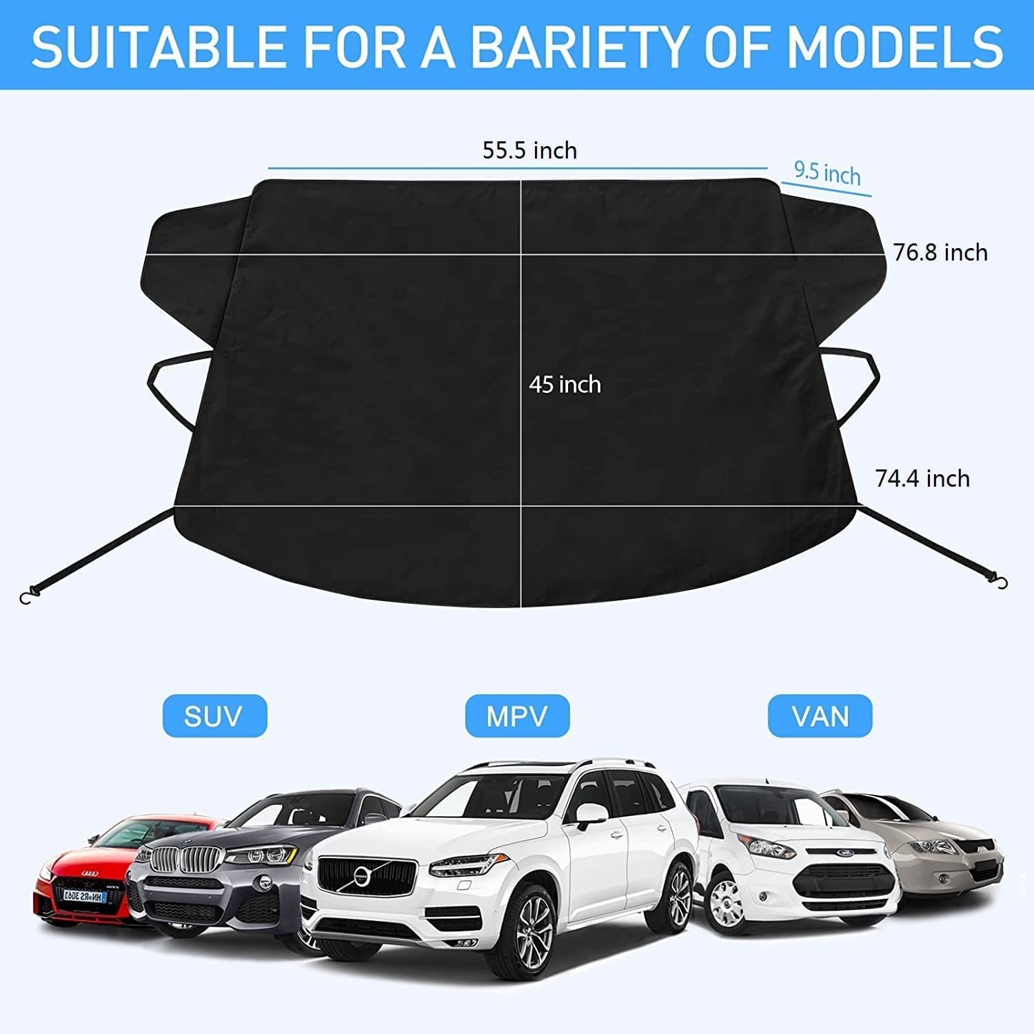 Snapklik.com : Windshield Cover For Ice And Snow, Car Windshield Snow ...