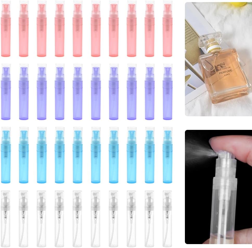 KITERI 40 Pcs Mini Spray Atomizer Empty Bottles, 2ml Mini Spray Bottle ...