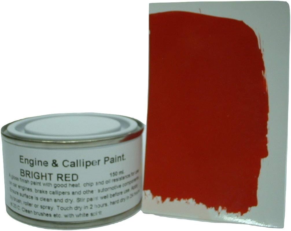 1 x 150ml Bright Red Heat Resistant Gloss Brake Calliper and Engine ...