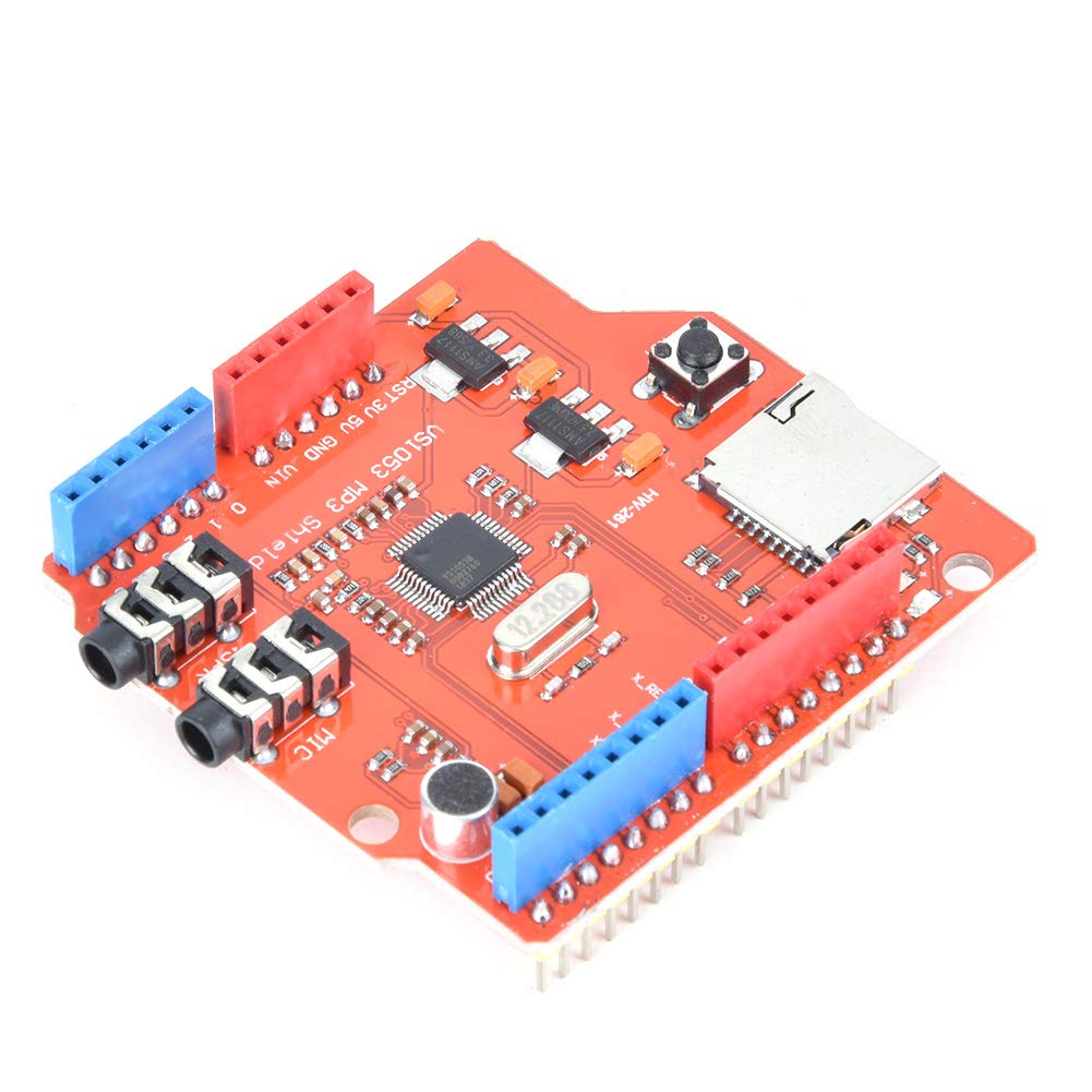 MP3 Music Shield Board for Arduino, VS1053B MP3 Codec Processor Stereo ...