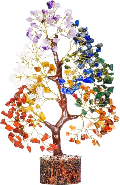 Buy Blessing Crystal 7 Chakra Tree 300 Beads Chakra Tree of Life ...