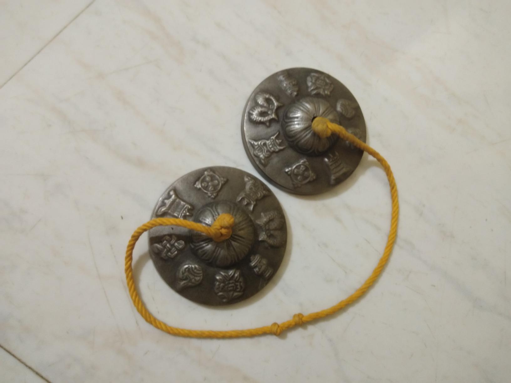 AONA Buddhist Chime Tibetan Cymbal Bell Musical Instrument : Amazon.in ...