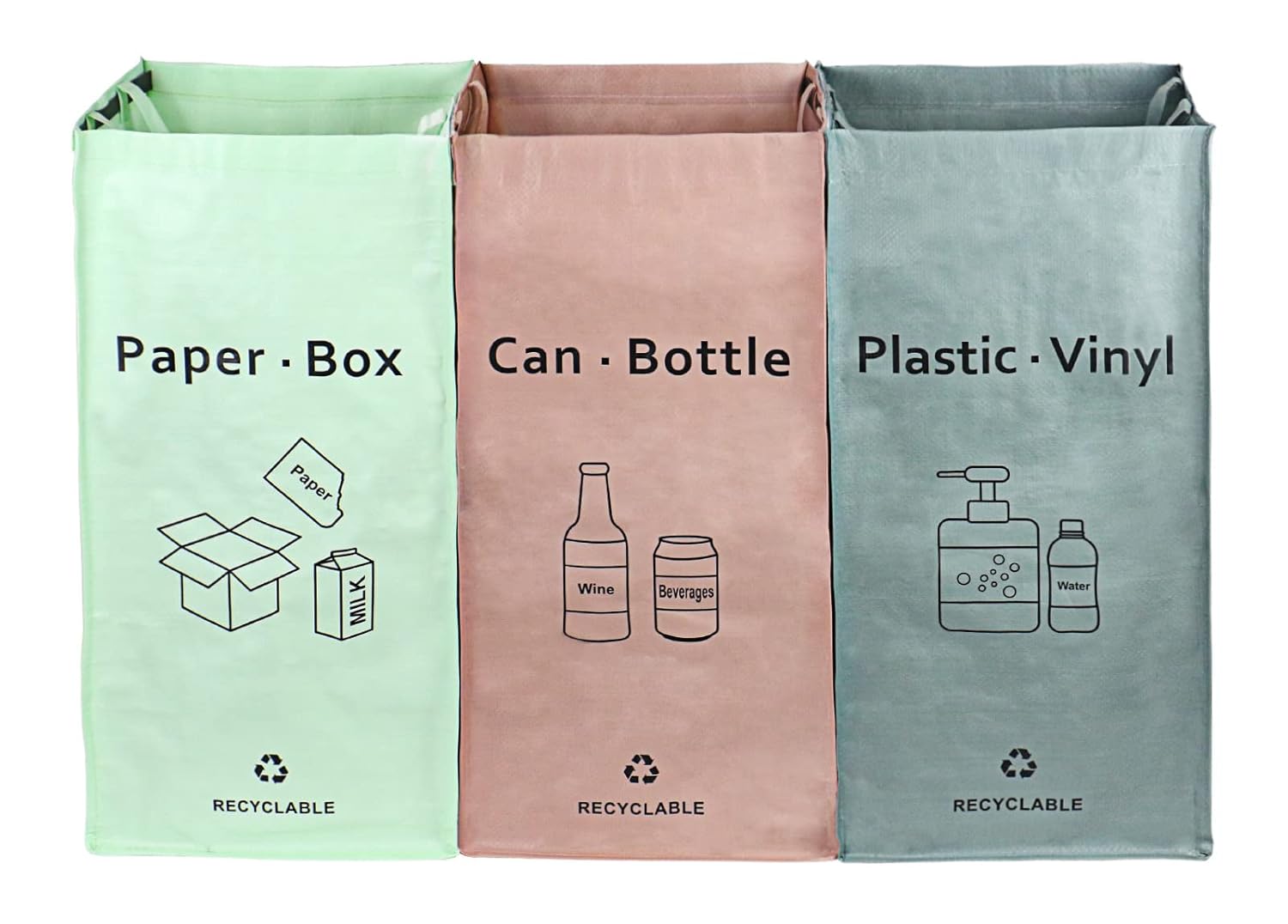 BOMEI Modern House Separate Recycling Waste Bin Bags for Kitchen Home ...