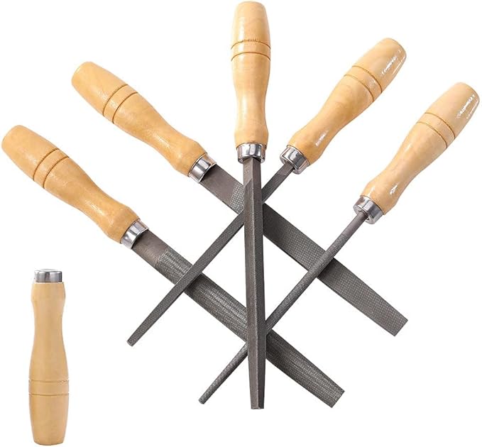 ACCOCO Hartstahl Feilen Set mit Holzgriffen Raspel Feile für Metall ...