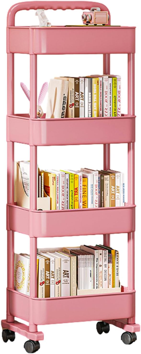 Amazon.com: Storage Trolley,Movable Bookshelf Trolley Cart - Reusable ...