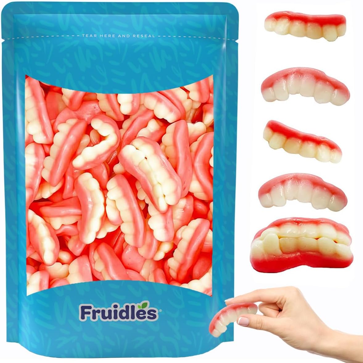 Amazon.com : Gummi Teeth Candy, Delicious Fruit Flavors Gummies (1 ...