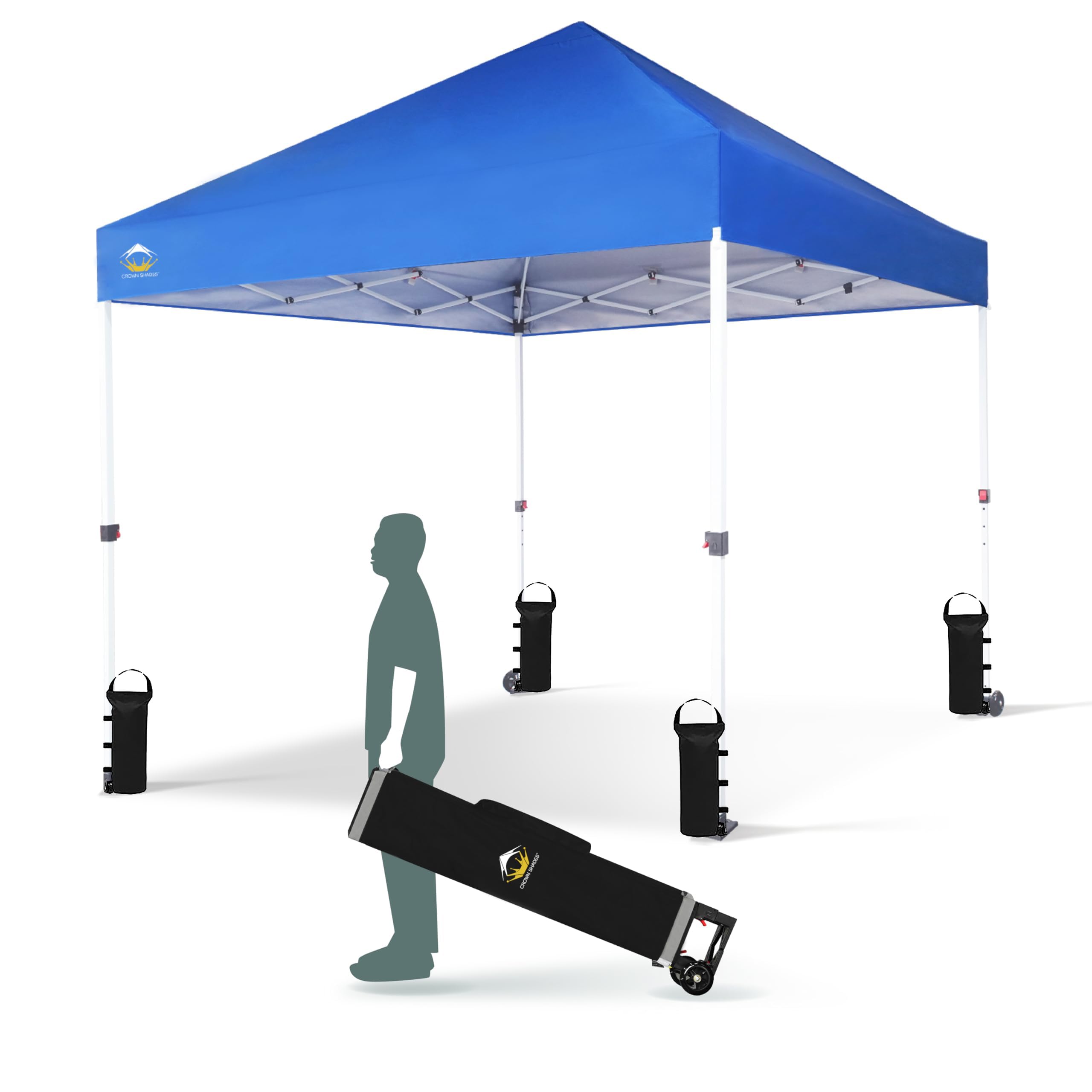 Amazon.com : CROWN SHADES Pop Up Canopy Tent, 8x8 Commercial Canopy ...