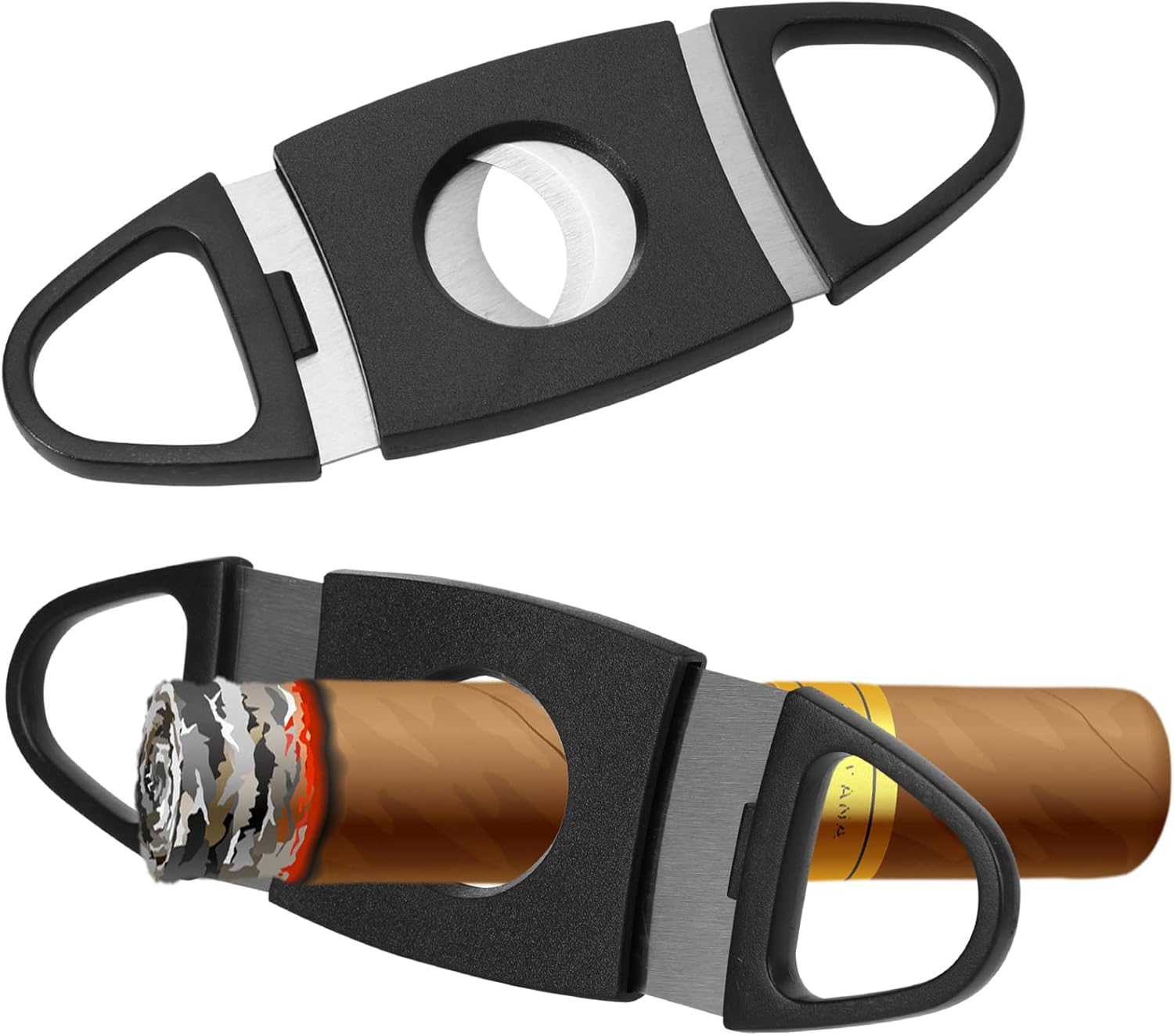 2Pack Portable Cigar Cutter, Stainless Steel Pocket Cigar Tool, Double ...