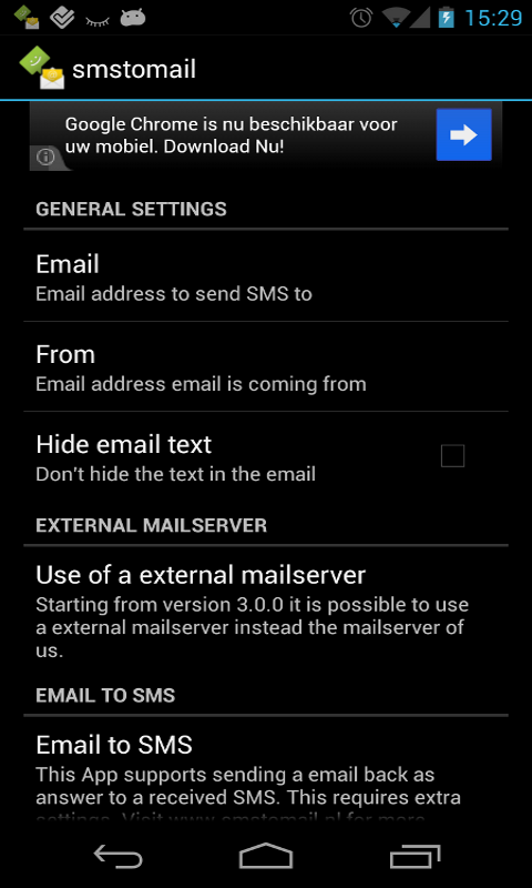 SMS to Email - App on Amazon Appstore