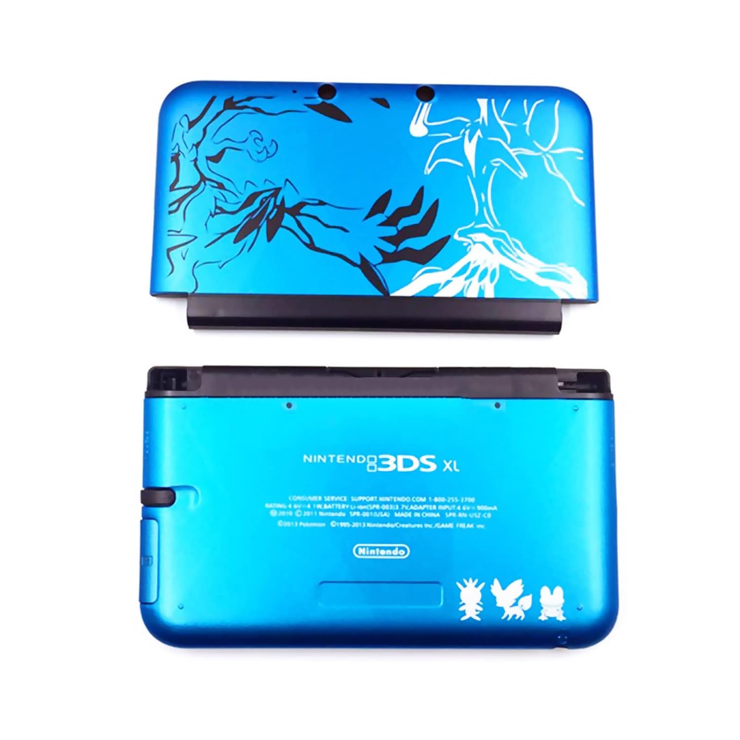 Amazon.com: New for 3DS XL Top & Bottom Case Shell Blue Replacement ...