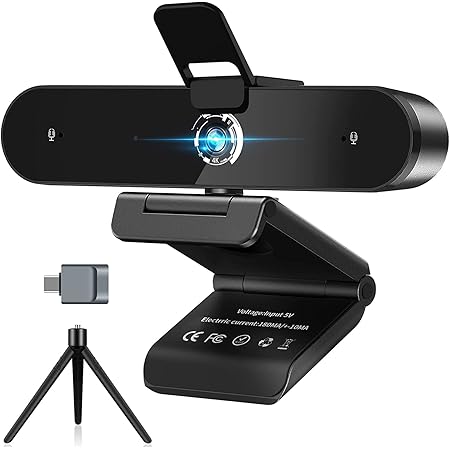 Amazon.com: Webcam 4K HD Computer Camera 8MP Microphone PC Web Camera ...