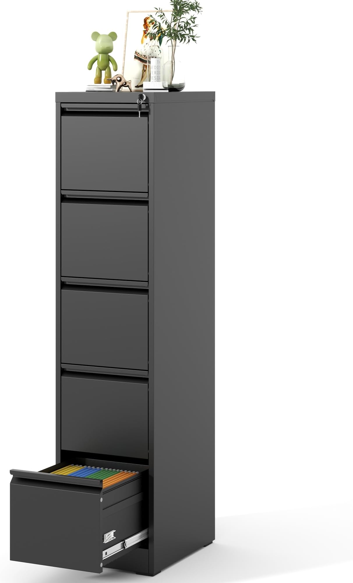 Amazon.com : VIYET 5 Drawer File Cabinet, Vertical File Cabinets with ...