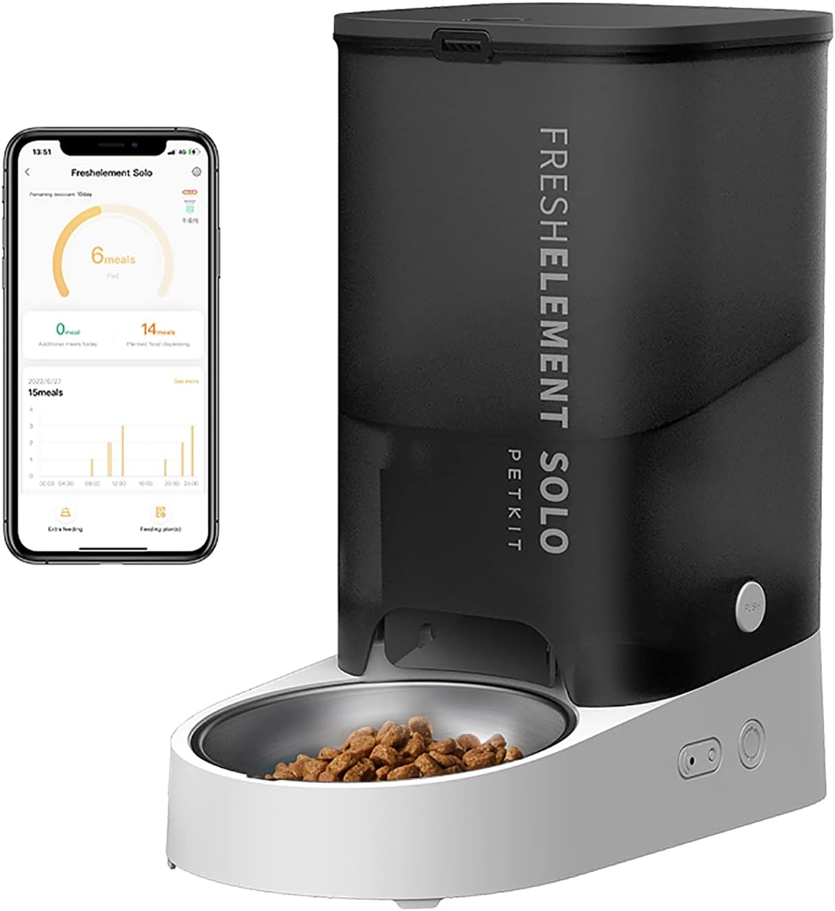 PETKIT Automatic Cat Feeder, WIFI Enabled Pet Food Dispenser with ...