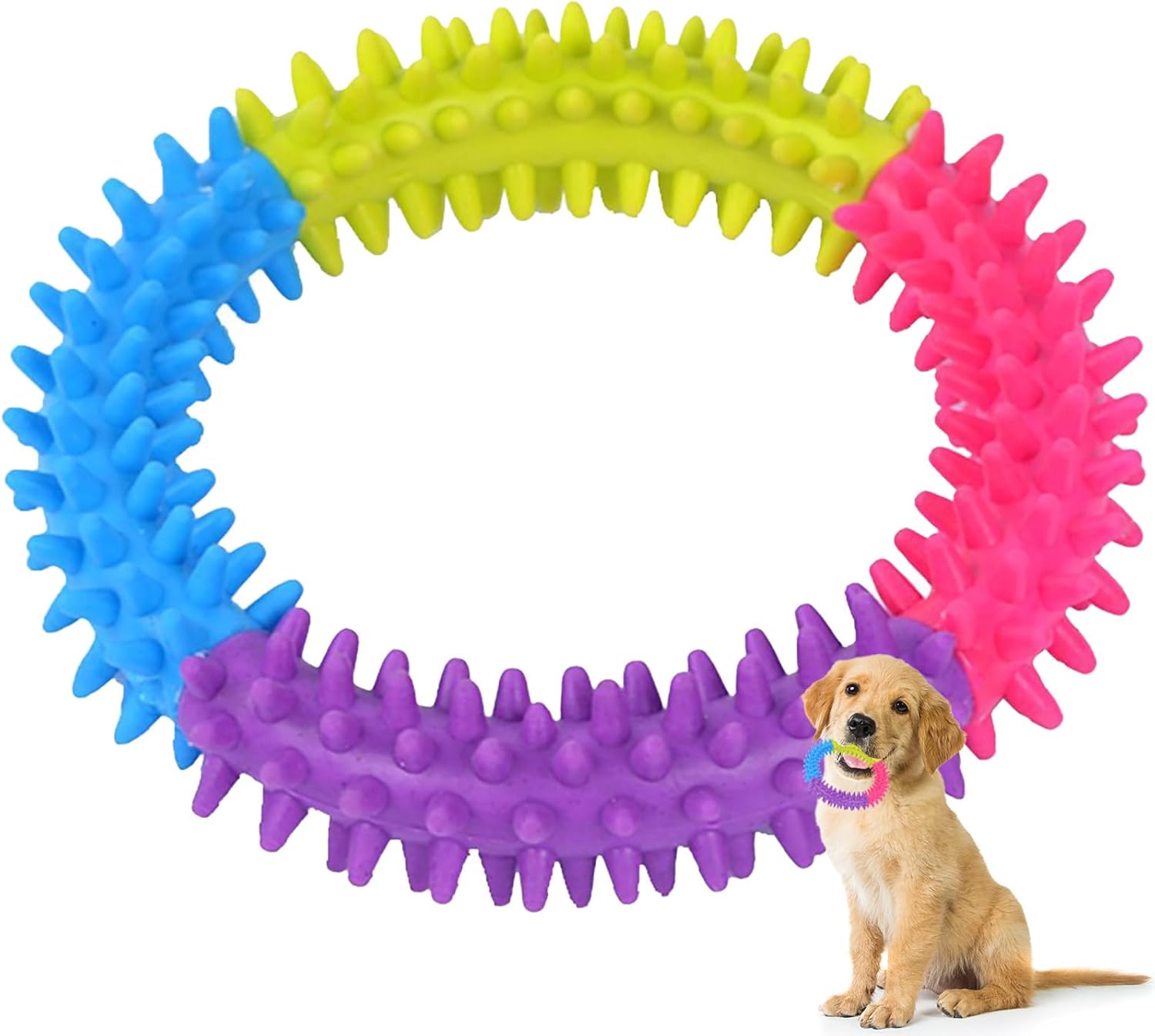 Pet Supplies : Puppy Teething Rings, Rubber Dog Ring Toy, Chewing Toys ...