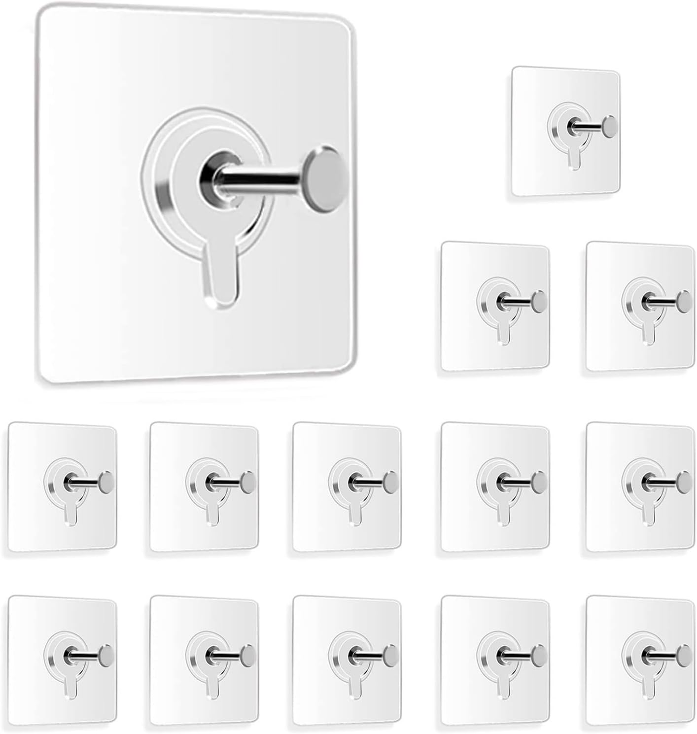 Amazon.com: 24pcs Adhesive Wall Mount Screw Hooks - Wall Hangers ...