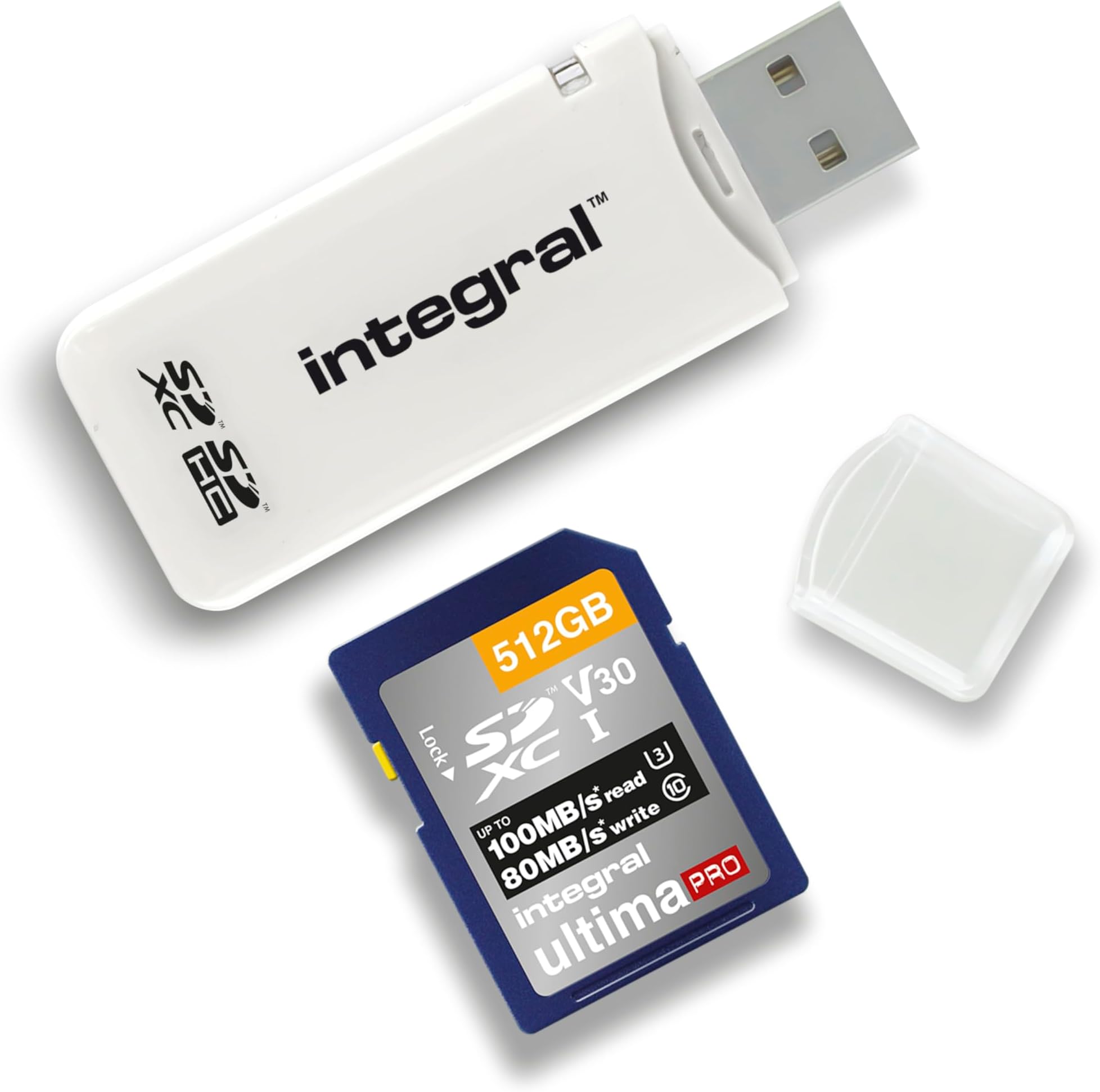 Integral SD Card Reader USB2.0 for SD, SDHC, SDXC Memory Cards, USB 2.0 ...