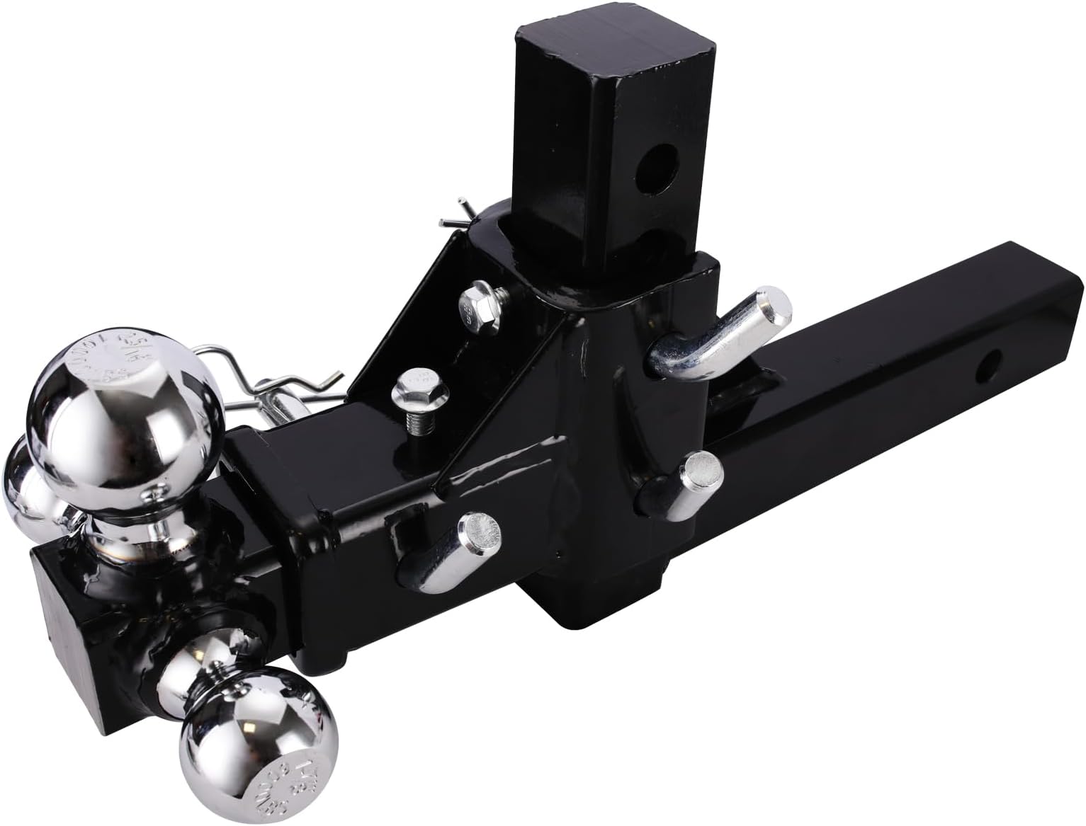Amazon.com: Angcosy Tri-Ball Mount Drop Hitch, 2" Adjustable, High ...