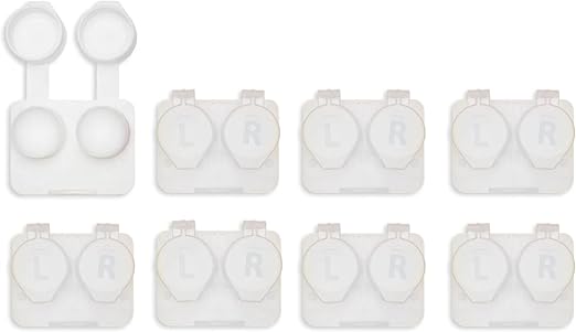 Amazon.com: Deep Well Flip-top White Contact Lens Cases (12) : Health ...