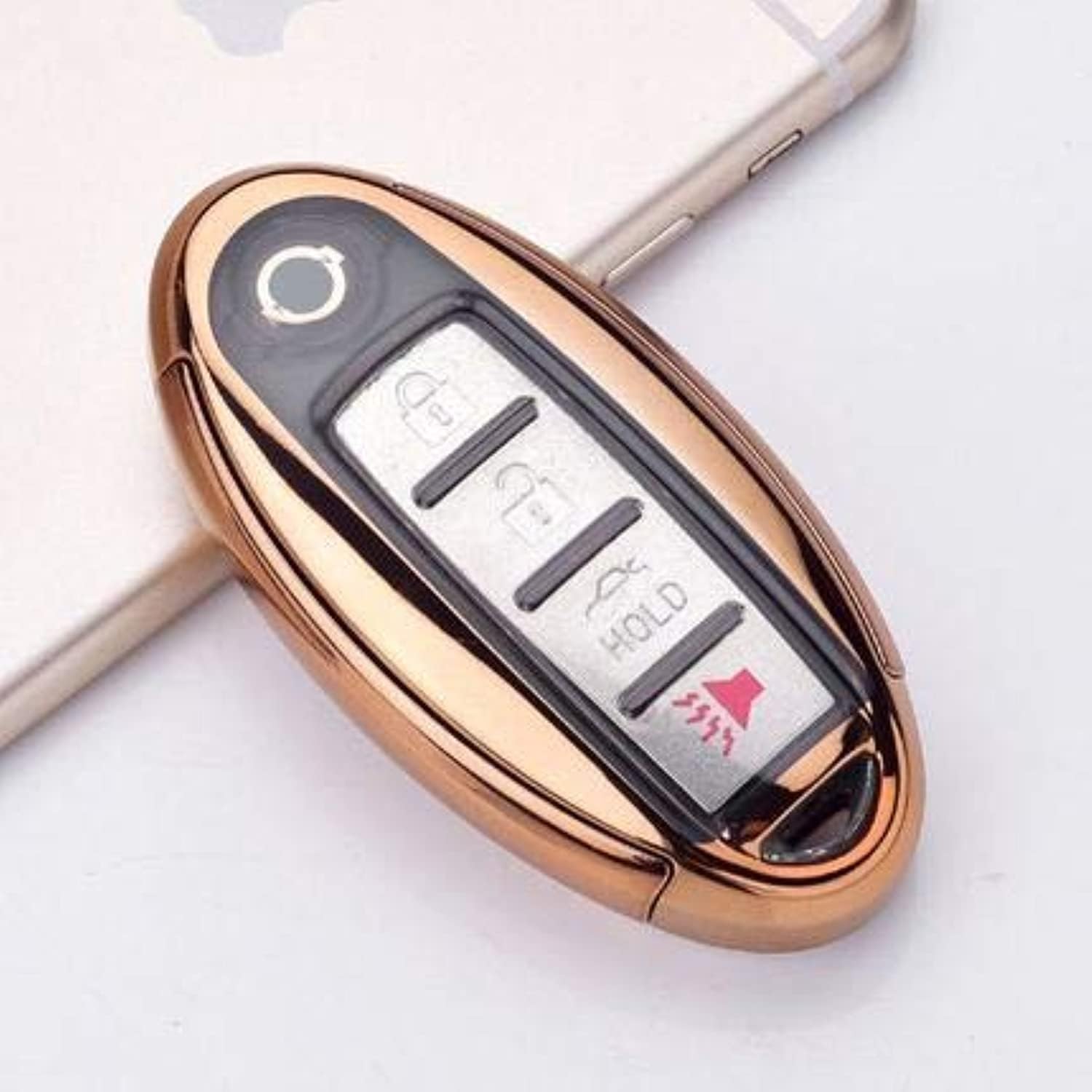 TANGSEN Smart Key Fob Case 3D Carbon Fiber ABS Plastic Emboss Cover for ...