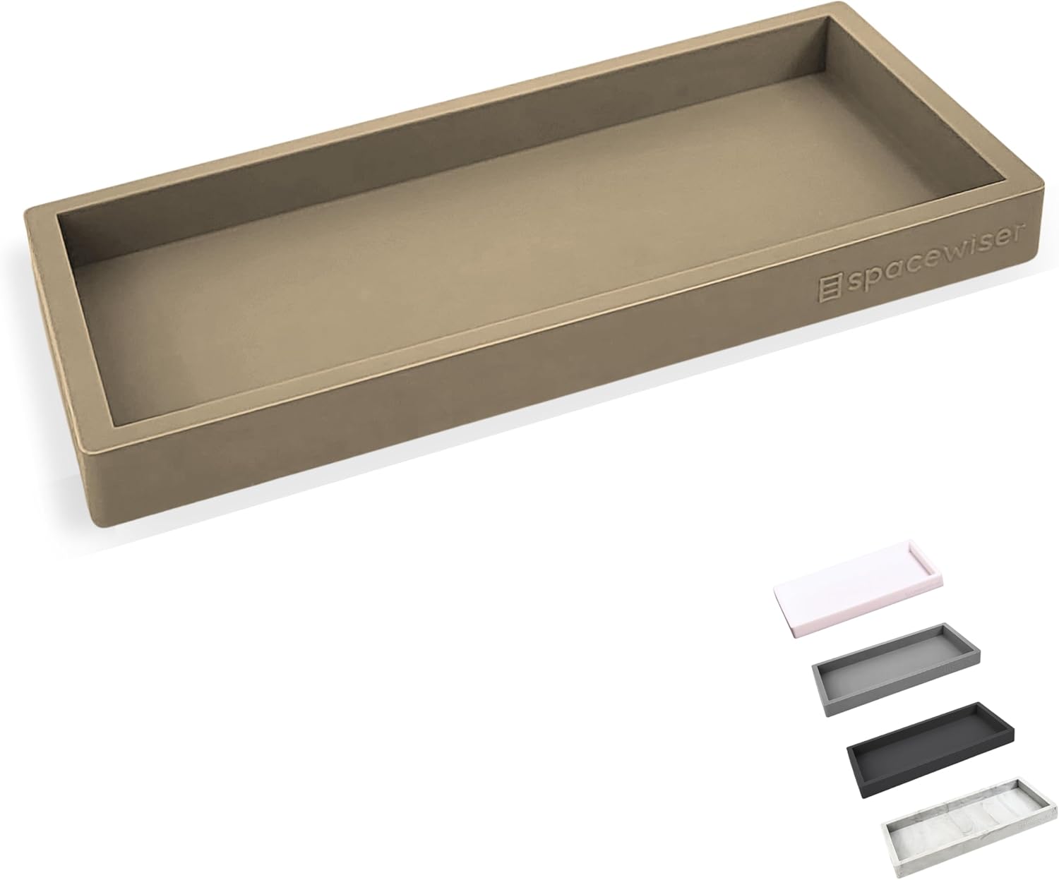 Amazon.com: Spacewiser Countertop and Vanity Tray – Small 7.7" Silicone ...