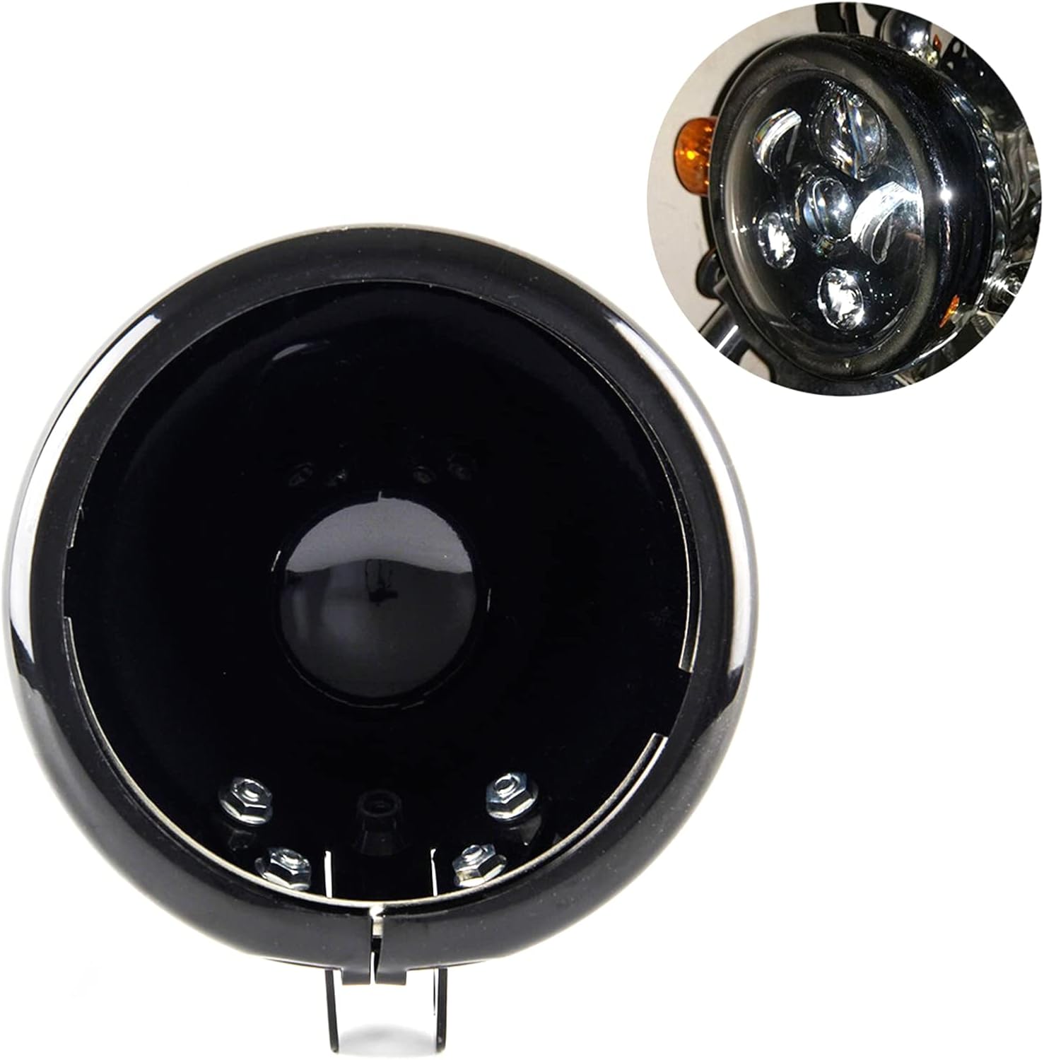 5 3/4" 5.75 inch Led Headlight Housing Bucket for Harley Davidson ...