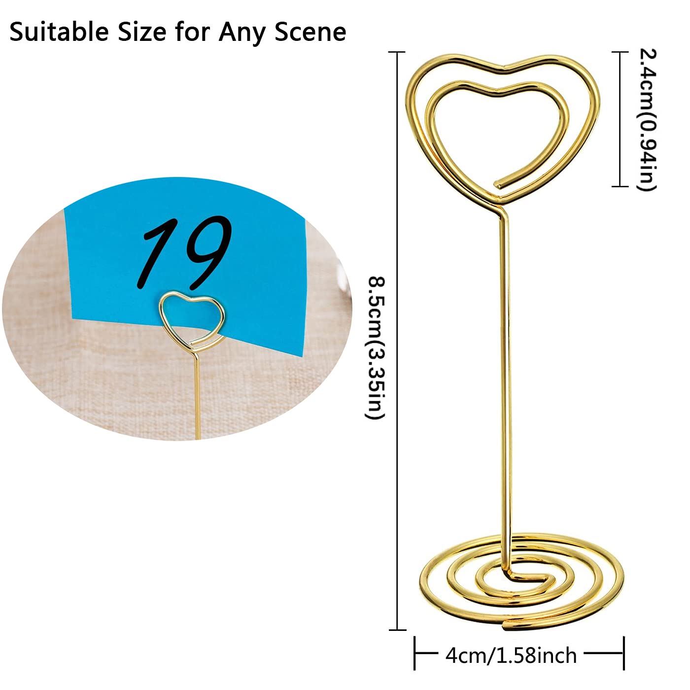 Snapklik.com : Table Number Holder 20 Pack 3.35 Wedding Table Name Card ...