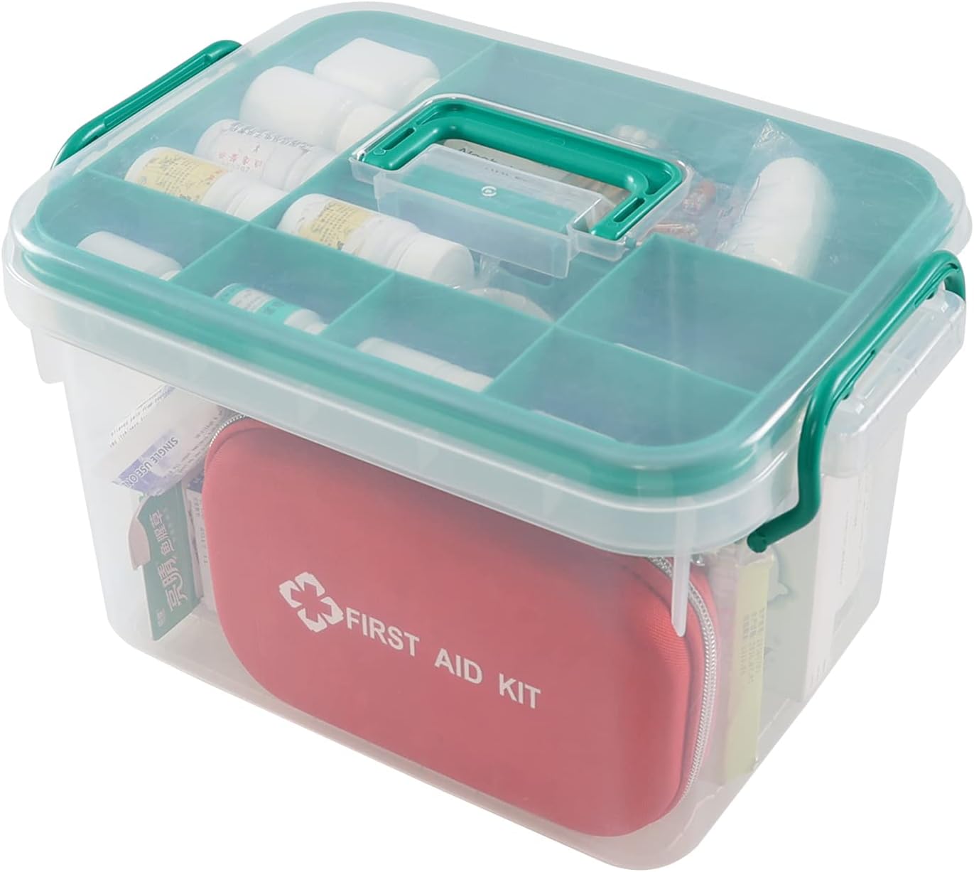 Amazon.com: Qskely 1-Pack Clear Storage Box Container, Family First Aid ...