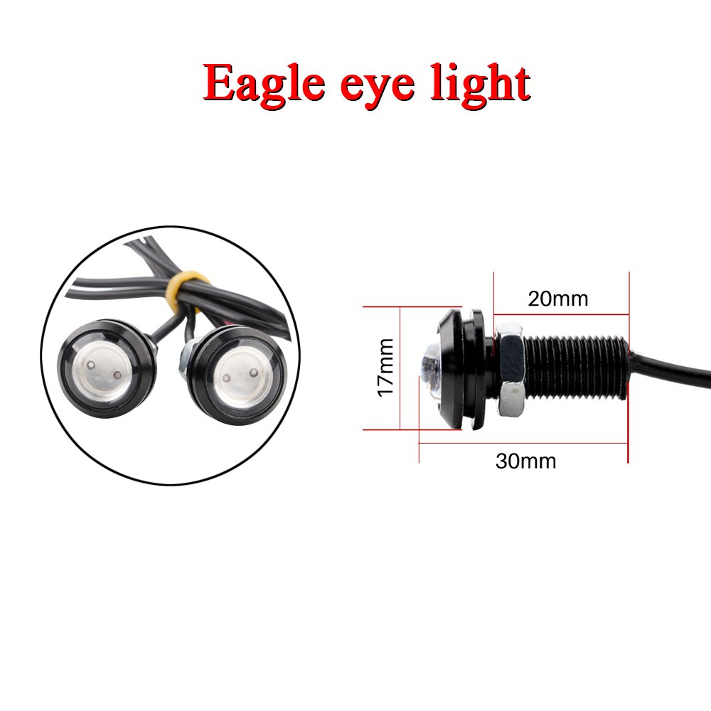 Snapklik.com : 6Pcs 18mm Blue Eagle Eye LED Light Bulbs 9W DRL Fog ...