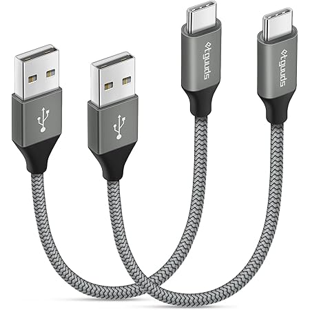 Amazon.com: 6 inch / 0.5ft USB C Cable Short, [2-Pack] etguuds Fast ...