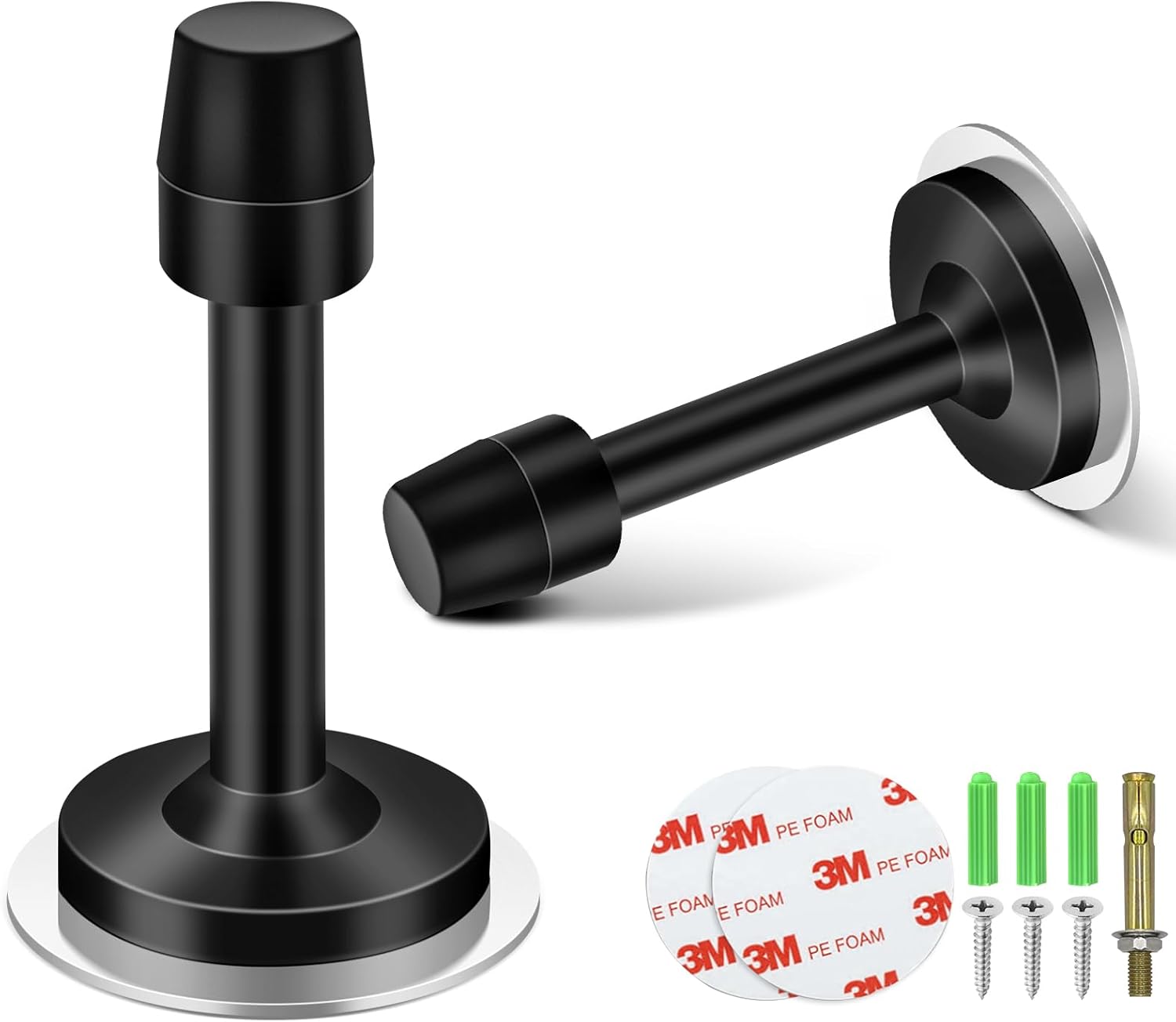 Amazon.com: Door Stops 3.5 Inch, Black Door Stoppers for Bottom of Door ...