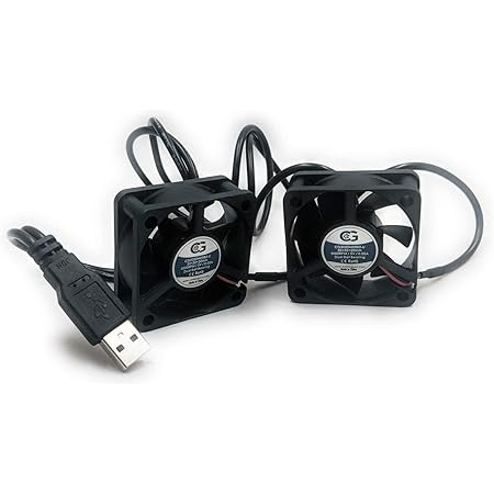 Amazon.com: Coolerguys Dual 50x50x20mm Component Cooling Fans with USB ...