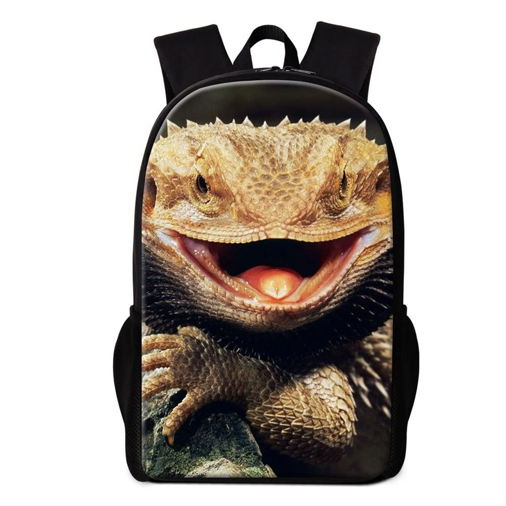 Amazon.com | Dispalang Cool Lizard Prints School Backpack for Guy Boys ...