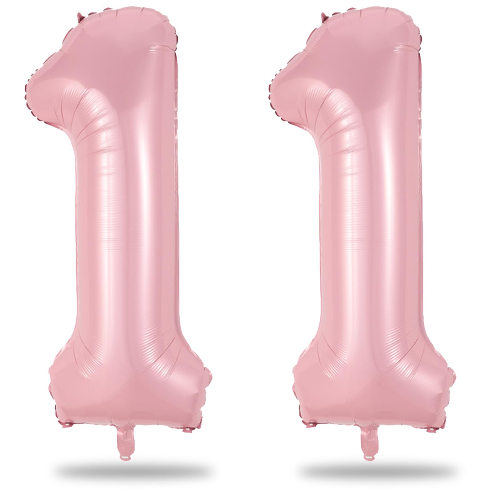 Amazon.com: 11 Balloon Number Birthday, Giant Light Pink Number 1 & 1 ...